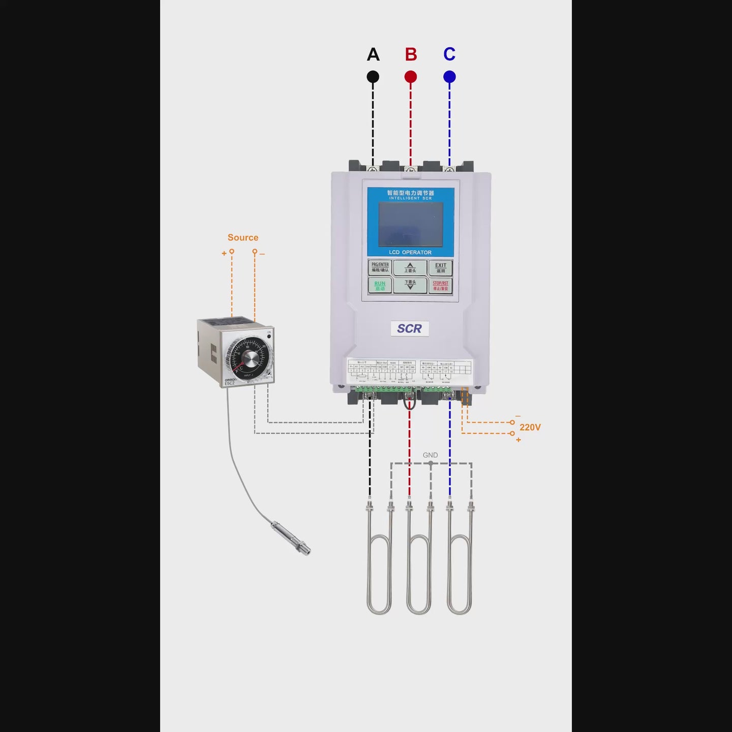 3 Phase SCR Power Controller for Heater | Thyristor Regulator | Phase ...